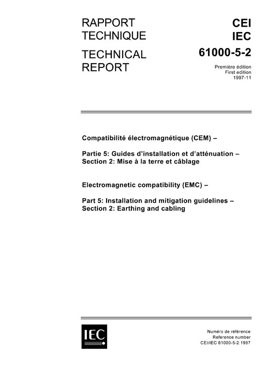 IEC TR 61000-5-2:1997 - IEC Standards - VDE Publishing House